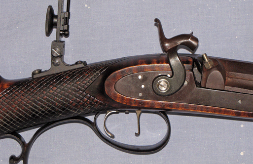 BeckerSptgRifleCloseLock – White Muzzle Loading